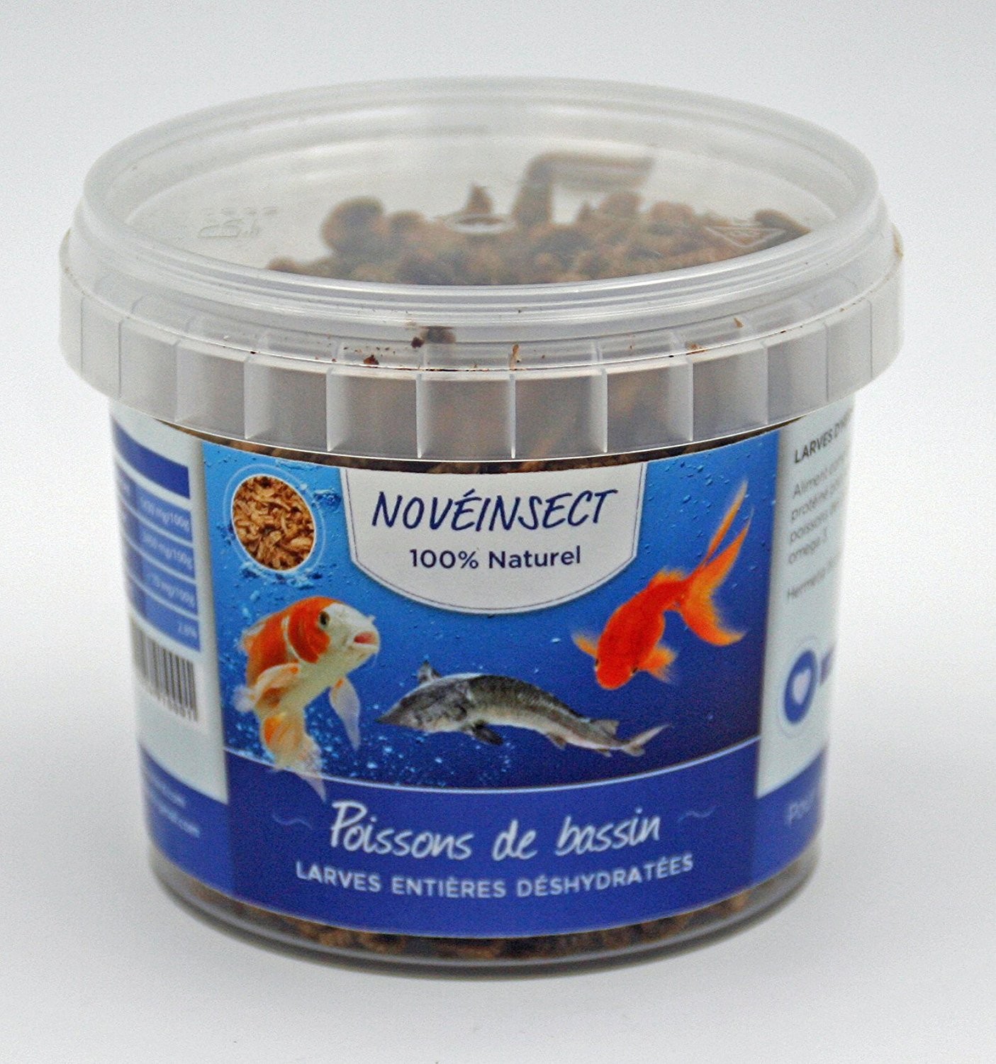 Alimentation pour poissons de bassin larges entières déshydratées 90 ...